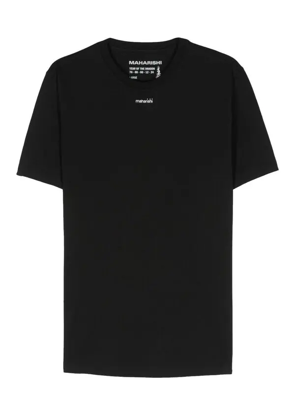 MAHARISHI Logo-print Cotton T-shirt - Black