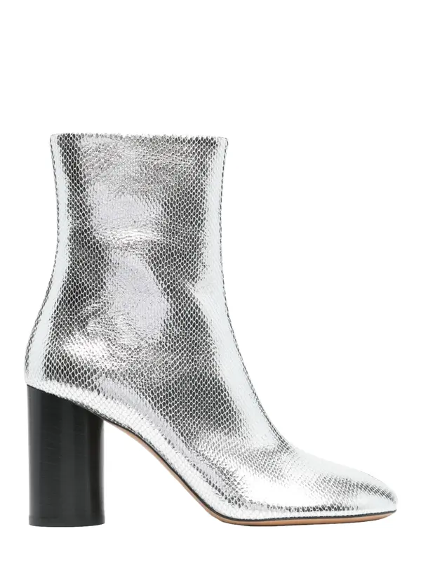 Isabel Marant Labee 90mm Leather Boots - Silver
