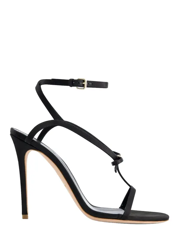 Giambattista Valli 90mm Bow-embellished Satin Sandals - Black