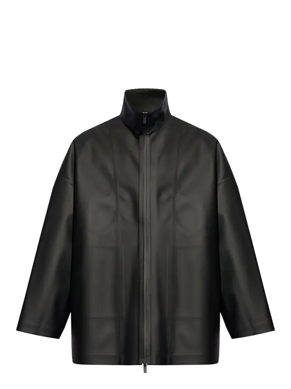 Fear Of God High-neck Faux-leather Jacket - Black