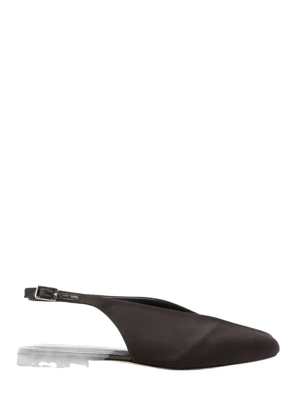 STUDIO CHOFAKIAN Square-toe Leather Pumps - Black