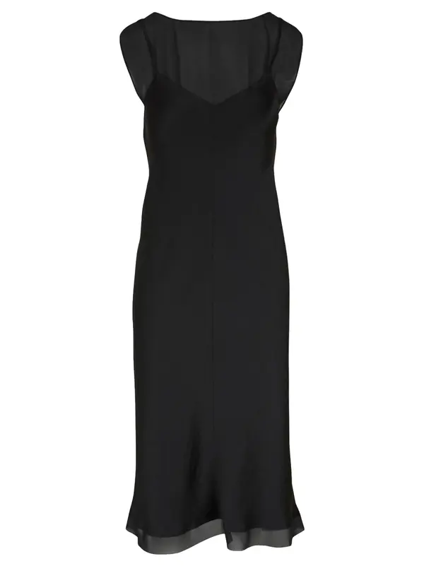 Vince Layered-effect Chiffon Dress - Black