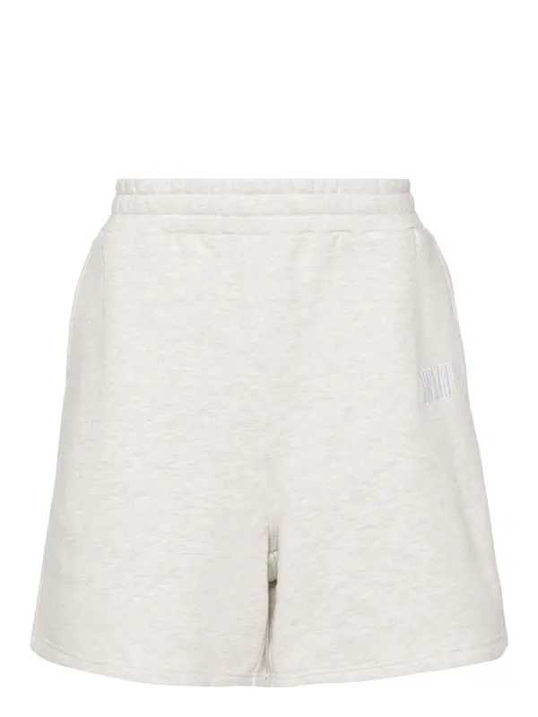AWAKE NY Embroidered-logo Cotton Track Shorts - Grey