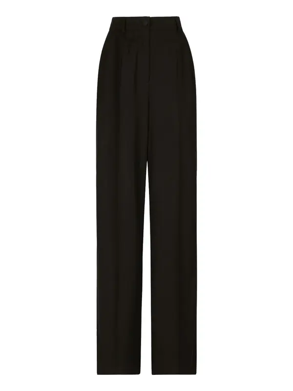 Dolce & Gabbana Pressed-crease Palazzo Pants - Black