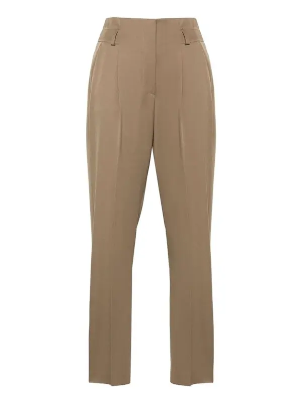 Max Mara Tapered Trousers With Dart Detailing - Brown
