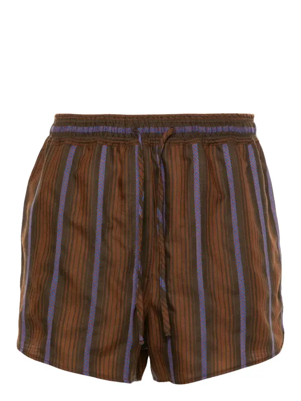 WALES BONNER Life Wool Shorts - Brown