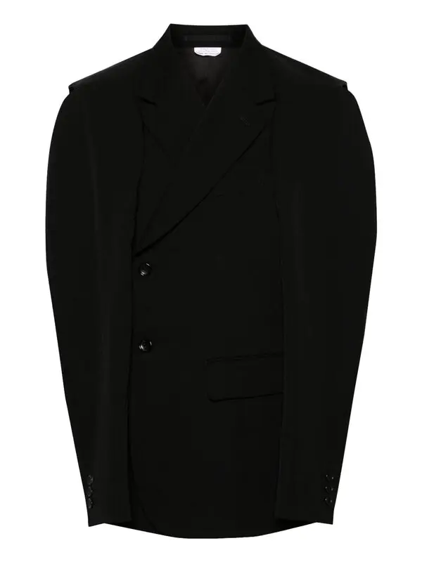 Comme Des Garçons Cut-out Single-breasted Blazer - Black