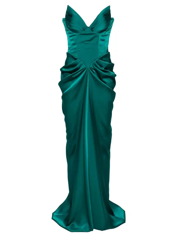 ANA RADU Corset-style Gown - Green