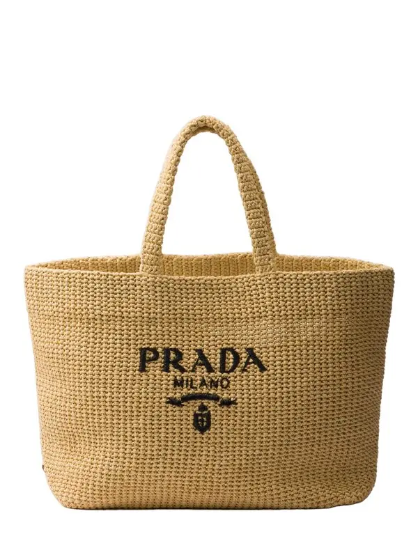 Prada Crochet Tote Bag - Natural