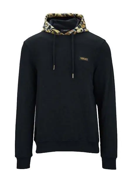Versace Printed Hooded Sweatshirt - Black/yellow