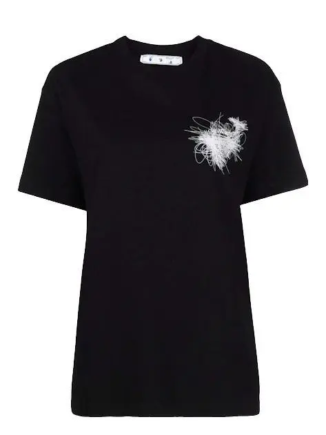 Off-White Pen Arrows Logo Graphic T-shirt - Black