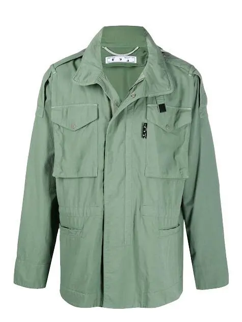 Off-White Arrows Logo Field Jacket - Green