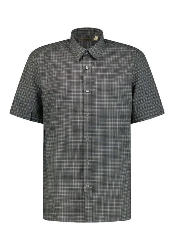 Burberry Edward Short Sleeve Check Shirt - Dark Grey
