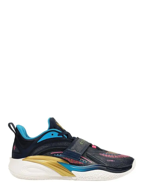 ANTA Kai 1 Playoffs Away Sneakers - Dark Blue/green/pink