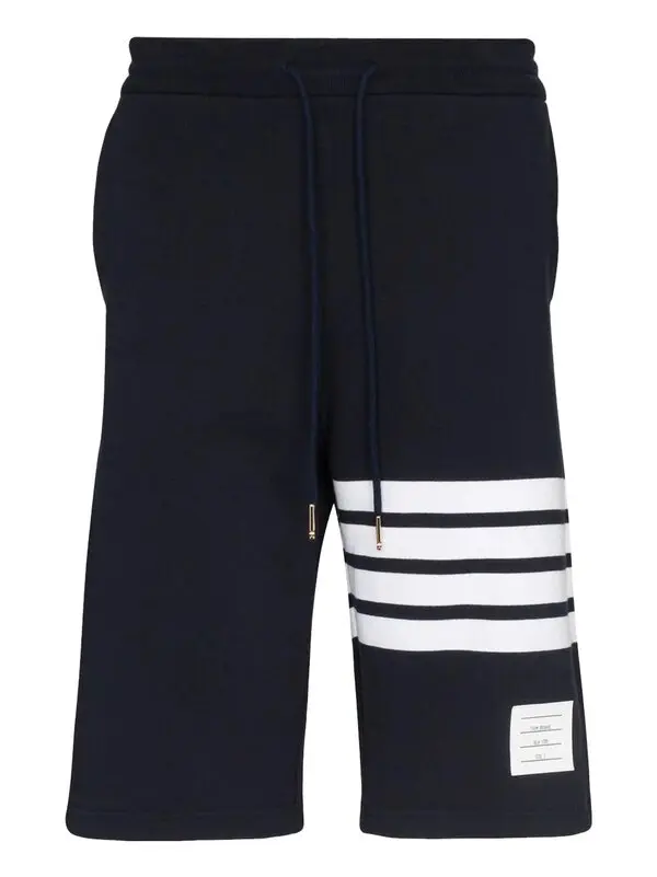 Thom Browne Cotton Jersey Fleece Shorts - Blue