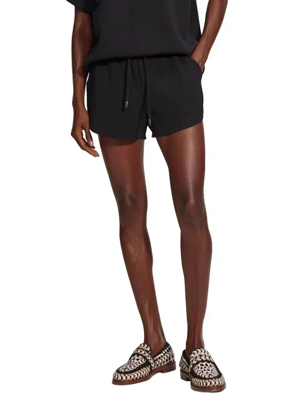 Varley Ollie High Waist Sweat Shorts - Black