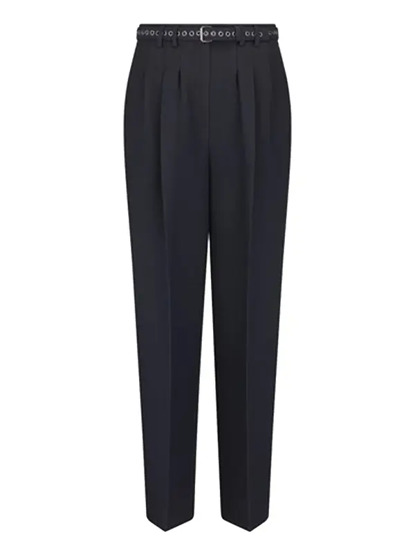 Dior Wool And Silk Trousers - Black