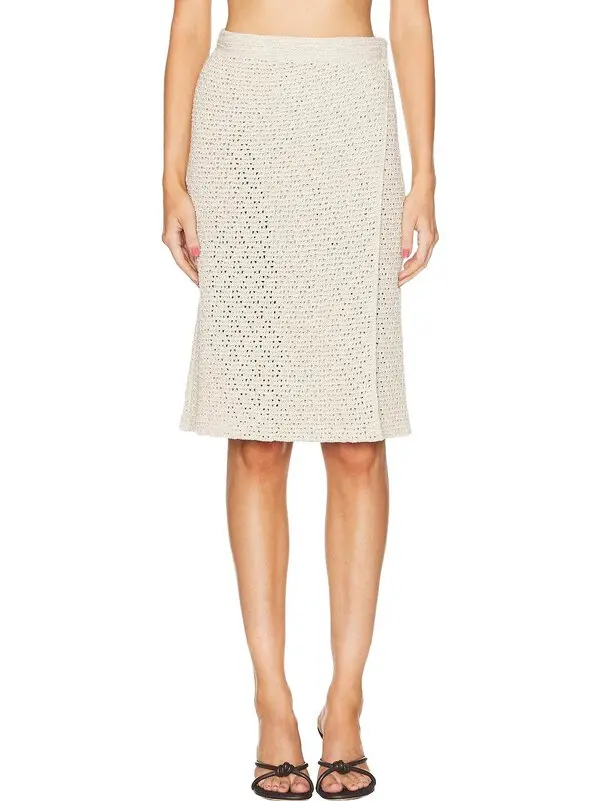 Bottega Veneta Midi Skirt - Bone & Cloud
