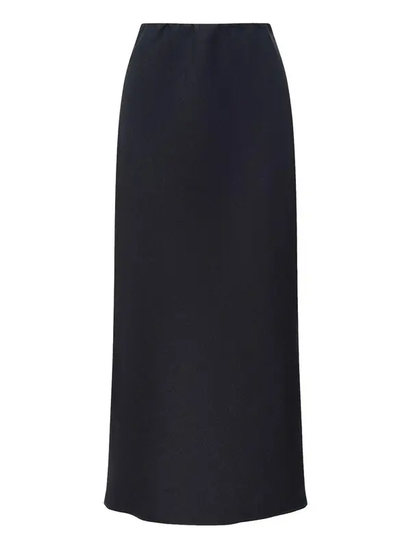 12 STOREEZ High-waisted Linen Skirt - Black
