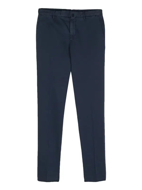 Incotex Twill Tapered-leg Trousers - Blue