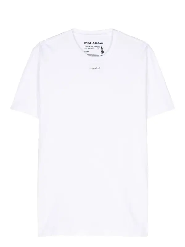 MAHARISHI Logo-print Cotton T-shirt - White