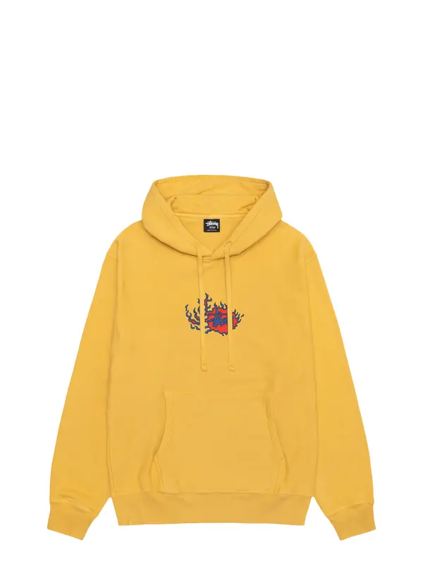 StÜssy Pigment Dyed Mosaic Dragon Hoodie - Yellow