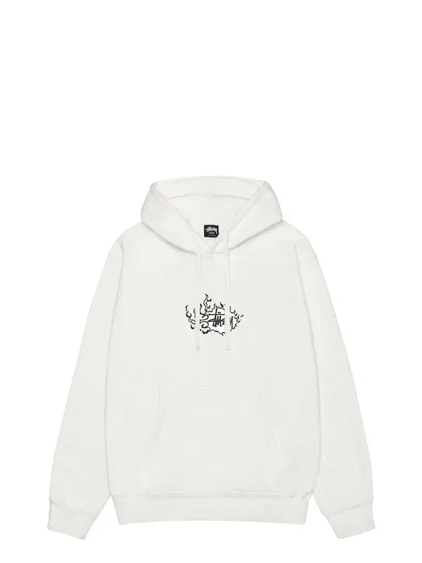 StÜssy Pigment Dyed Mosaic Dragon Hoodie - White