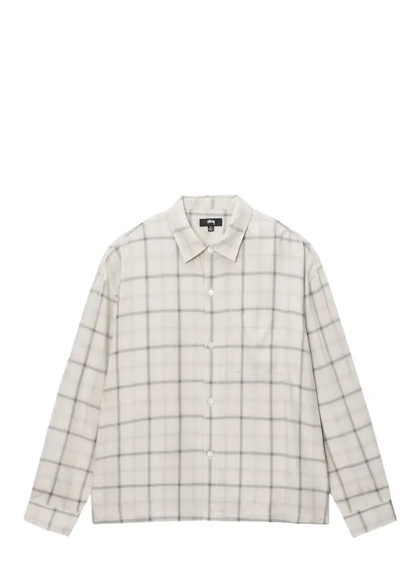 StÜssy Shadow Plaid Rayon Shirt - Cream