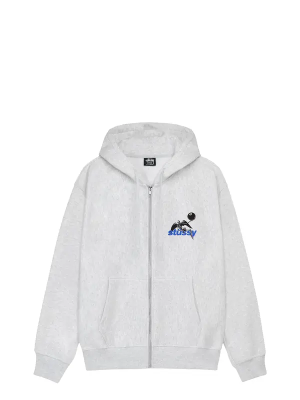 StÜssy Apocalypse Zip Up Hoodie - Grey