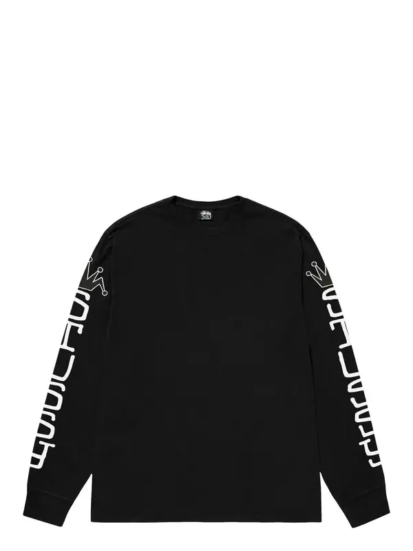 StÜssy Pigment Dyed Jumbo Long-sleeve Tee - Black