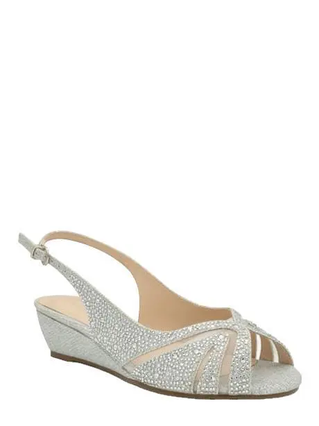 PARADOX LONDON PINK Jocelyn Wedge Sandal - Silver