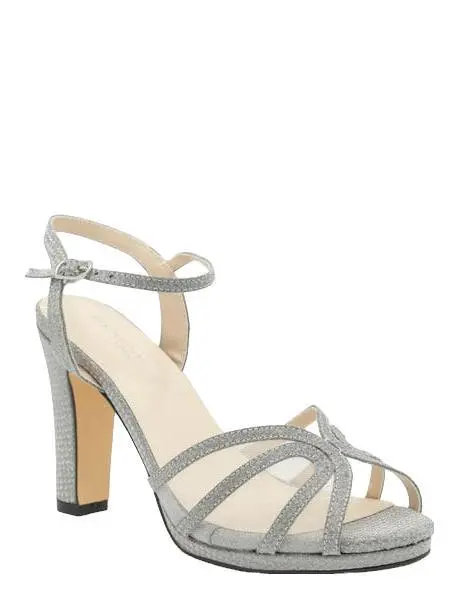 TOUCH UPS Anya Ankle Strap Sandal - Silver