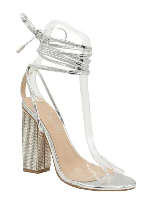 TOUCH UPS Ankle Wrap Sandal - Silver