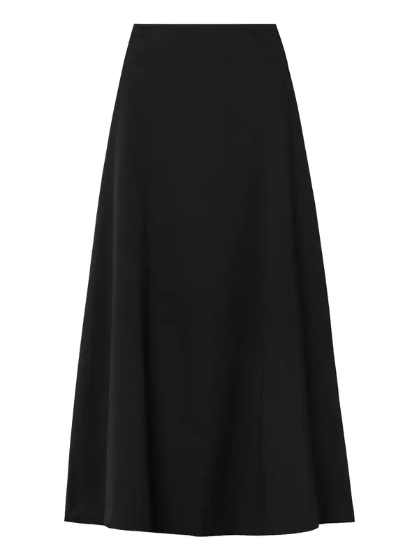 Matteau Organic Cotton-blend Twill Maxi Skirt - Black