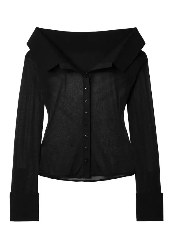 Jacquemus Brezza Off-the-shoulder Blouse - Black