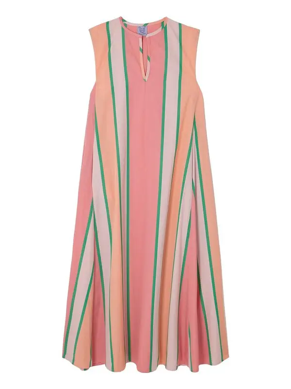Thierry Colson Apolonia Striped Cotton-poplin Kaftan - Pink