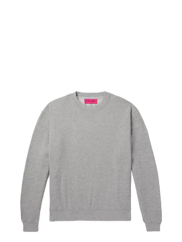 THE ELDER STATESMAN Daily Crew Cotton And Cashmere-blend Sweatshirt - Gray