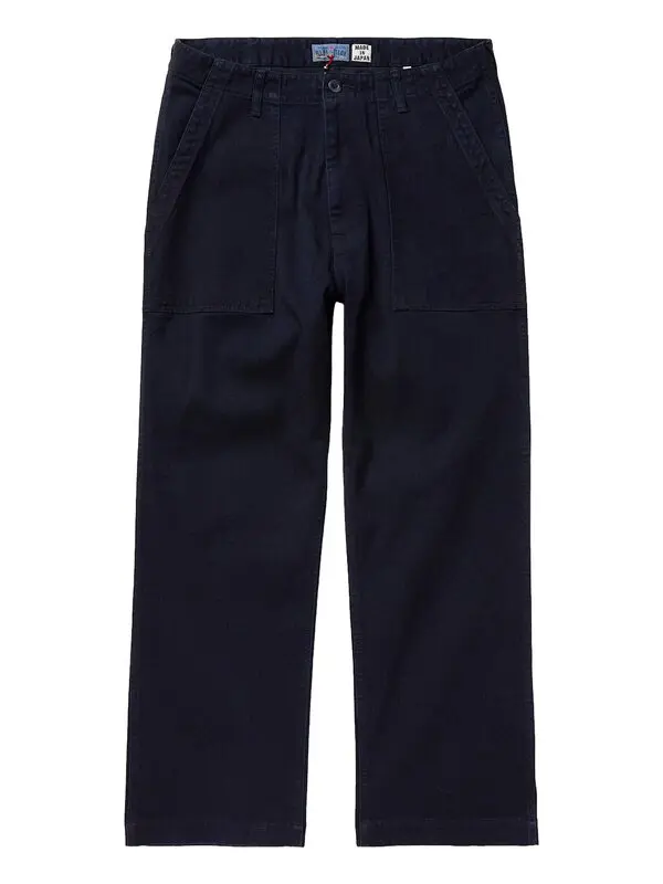 Blue Blue Japan Straight-leg Tencel™ Lyocell-blend Twill Trousers - Blue