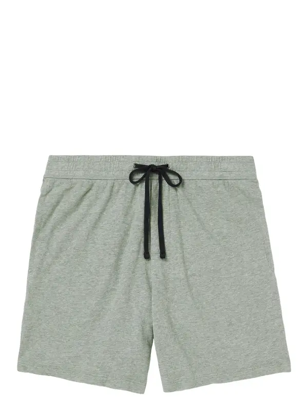 JAMES PERSE Garment-dyed Cotton-jersey Drawstring Shorts - Gray