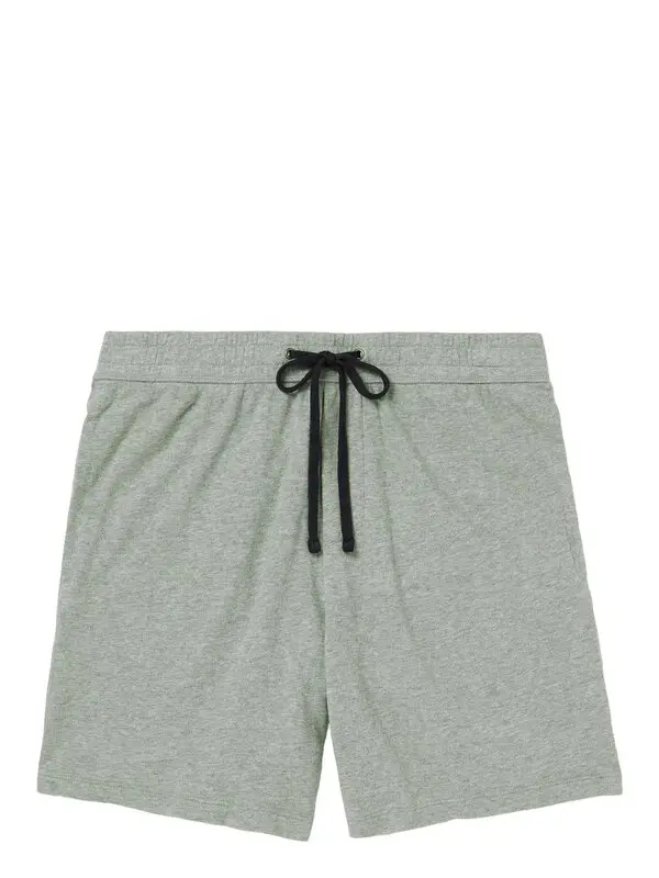 JAMES PERSE Garment-dyed Cotton-jersey Drawstring Shorts - Gray