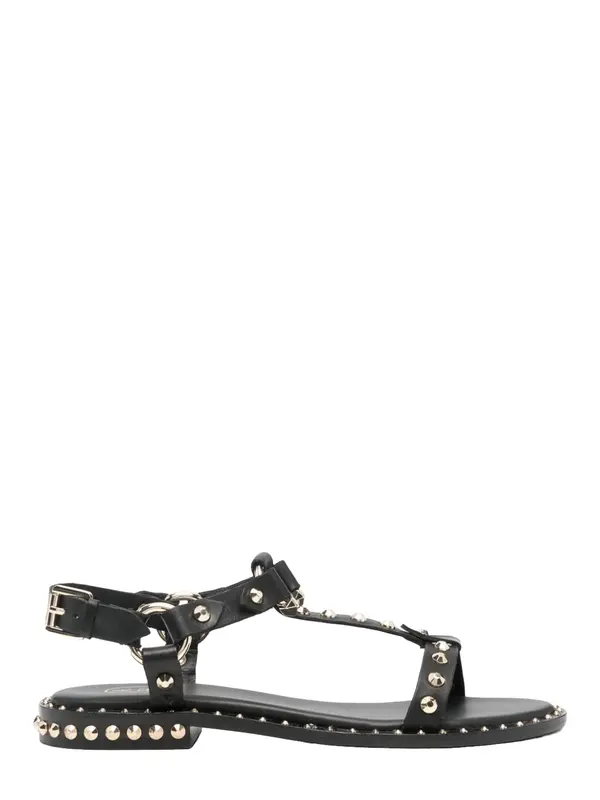 Ash Stud-embellished Leather Sandals - Black