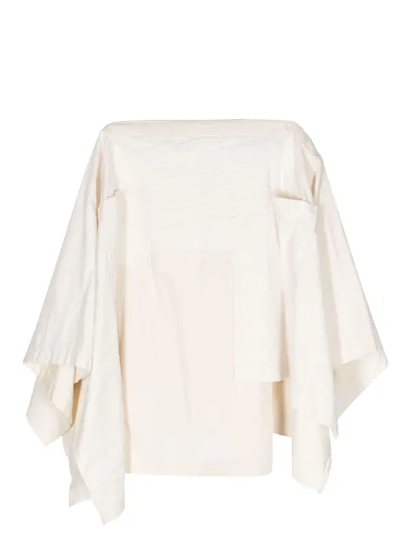 COMME DES GARÇONS TAO Panelled Draped Skirt - White