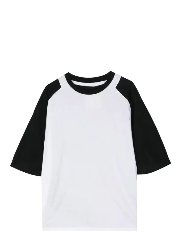 FUMITO GANRYU Two-tone Cotton T-shirt - White