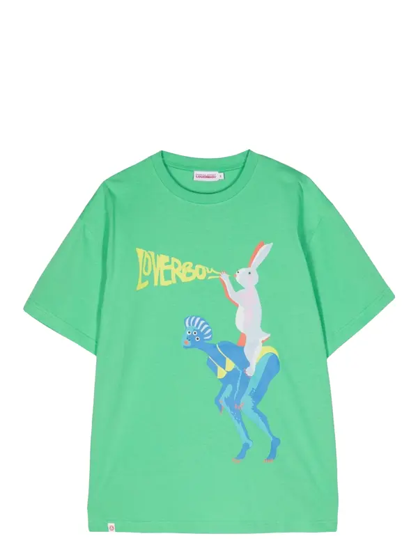CHARLES JEFFREY Graphic-print T-shirt - Green
