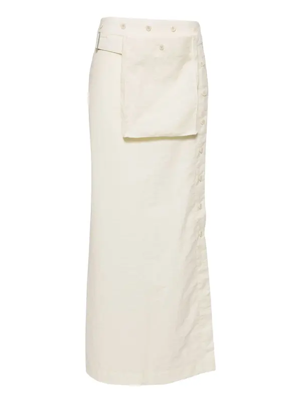 LEMAIRE Pocket-detailing Long Skirt - Yellow