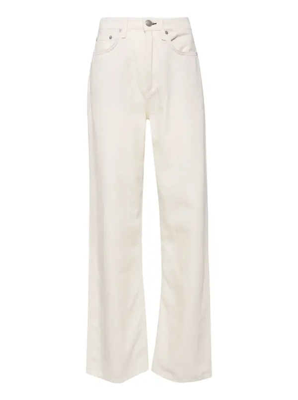 Rag & Bone Featherweight Logan Wide Leg Jeans - Neutrals