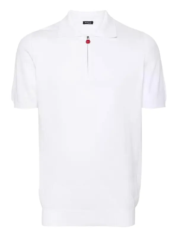 Kiton Fine-ribbed Polo Shirt - White