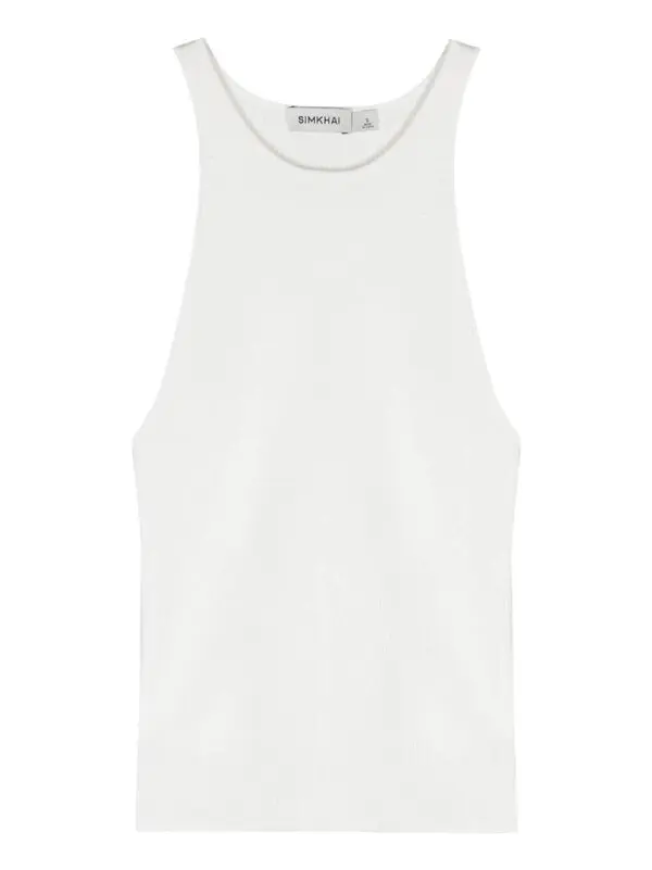 Simkhai Fine-ribbed Tank Top - White