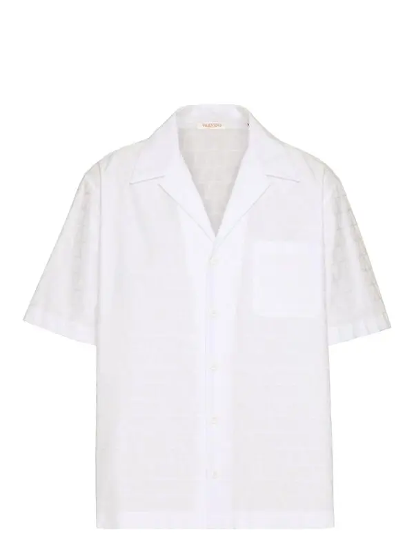 Valentino Garavani Toile Iconographe Bowling Shirt - White