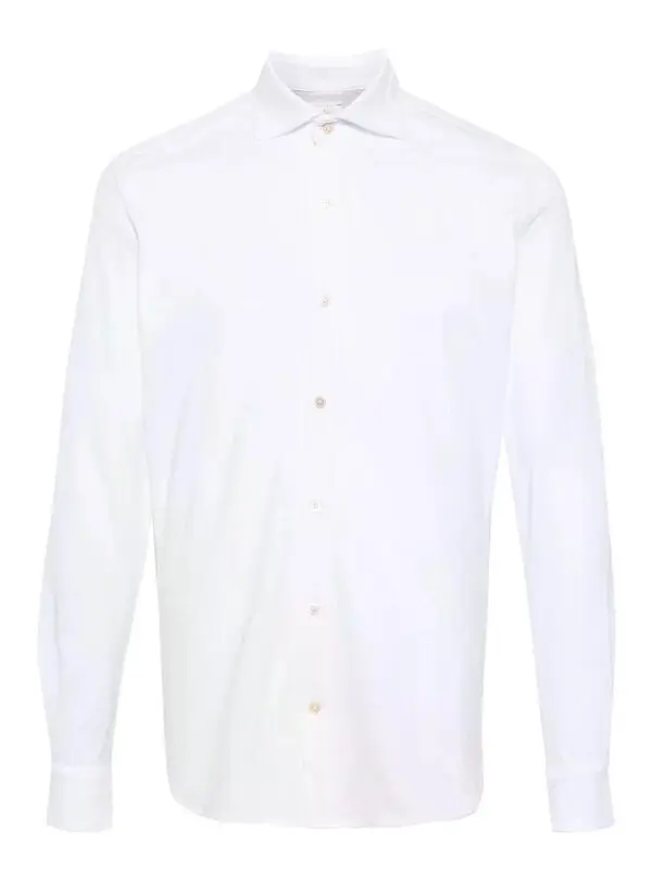 Eleventy Classic-collar Cotton Shirt - White